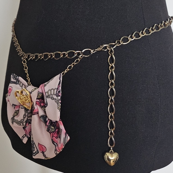 ma*rs | Accessories | Mars Rare Agejo Gyaru Gold Chain Belt With Pink ...